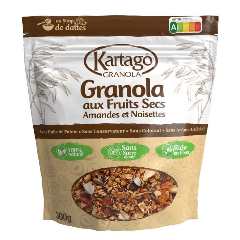 GRANOLA AUX FRUITS SECS 300g - Kartago_Tunisie